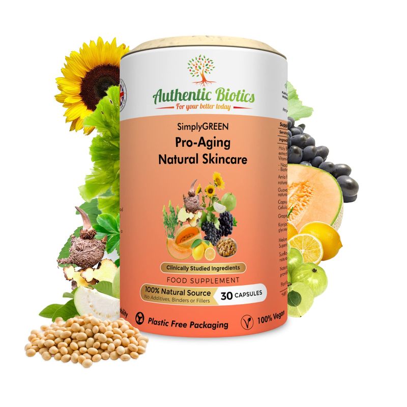 Authentic Biotics Vegan Collagen Booster Capsules with Konjac Root and ...