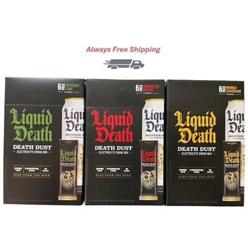 New Multi Pack - Liquid Death Death Dust Electrolyte Drink Mix 3 - 6 ...