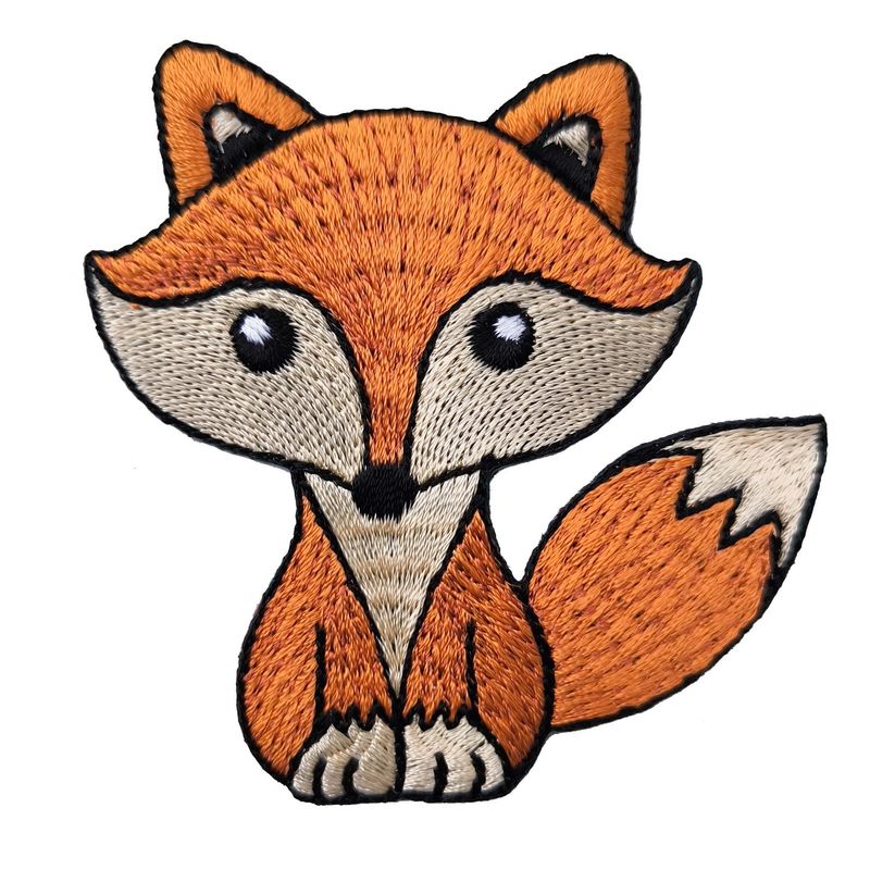 Graphic Dust Cute Brown Fox Embroidered Iron On Patch Applique Animal ...