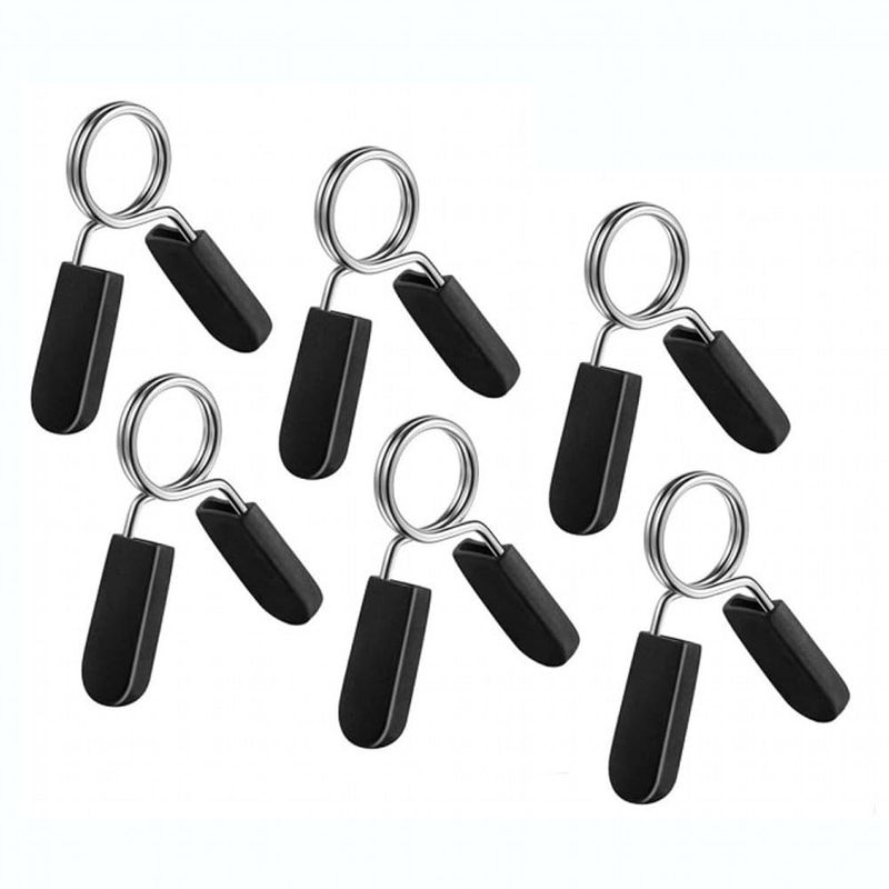 RitaPro Shop® Set of 6 Dumbbell Clips Spring Collar Barbell Clips ...