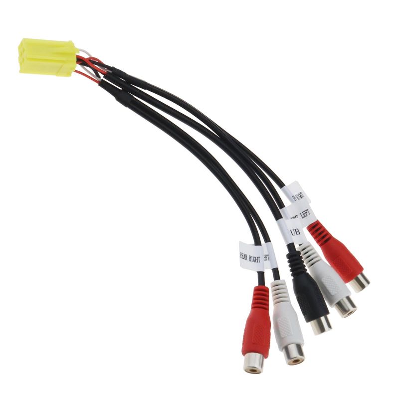 The Lord of the Tools Car 6 Pin Mini ISO Adapter 4 RCA Connector Vehicle Audio Systerm Line ...