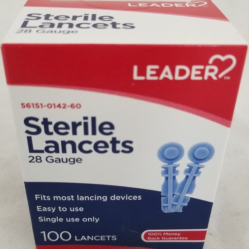 Leader Sterile Lancets, Ultra Thin 28 Gauge, Single Use, Universal ...