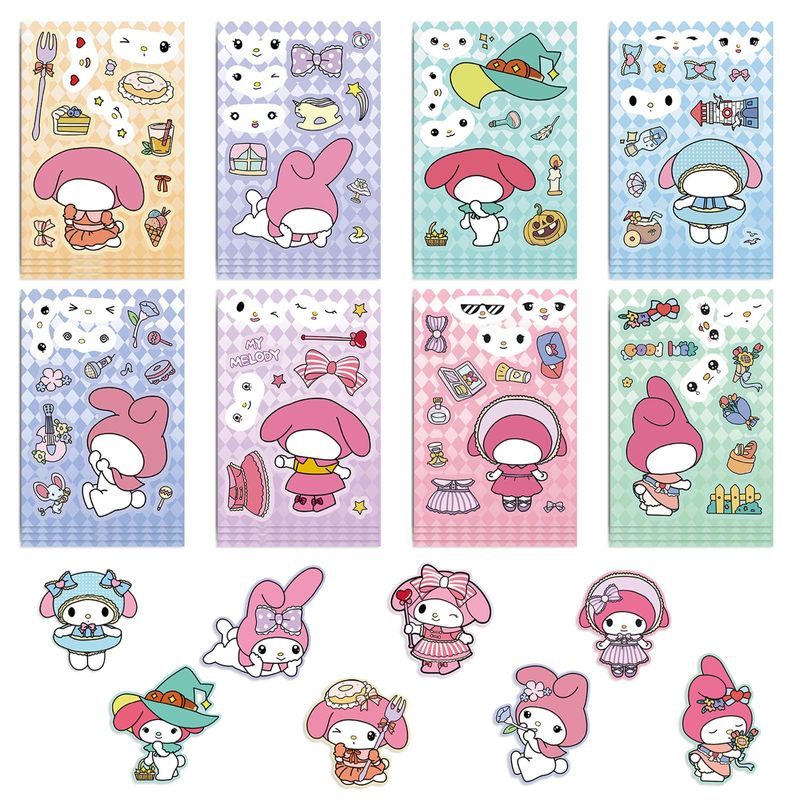 8 Sheets Make Your Own My Melody Stickers My Melody Anime Character ...