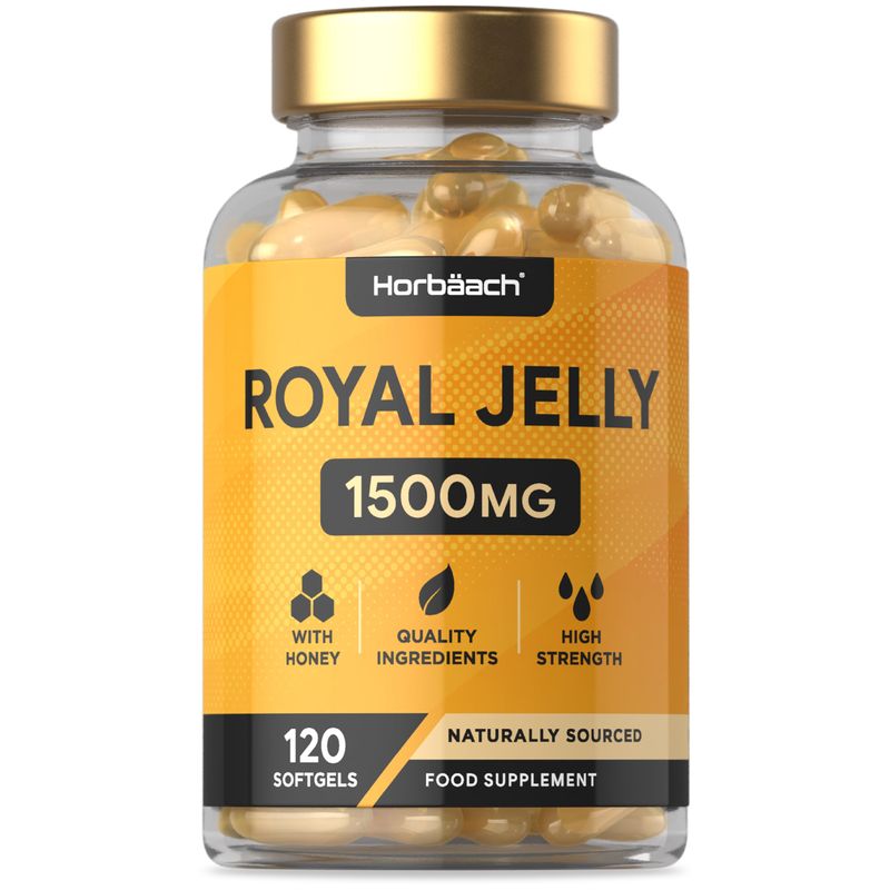 Royal Jelly Capsules 1500mg | Naturally Sourced | 120 High Strength ...