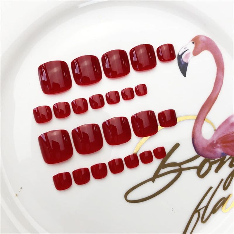 YONAIL 24pcs/set Press On Toenails Fake Toenails for Women and Girls ...