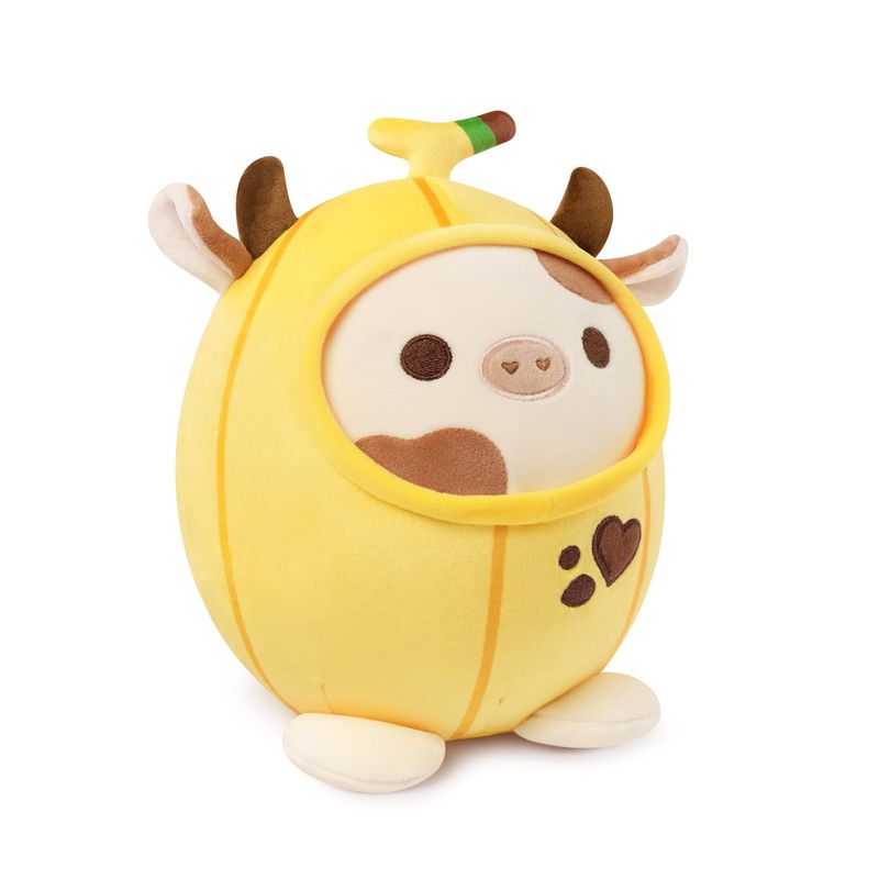 PEACH CAT Cute Banana Cow Plush Pillow Banana Cow Stuffed Animal Cow ...