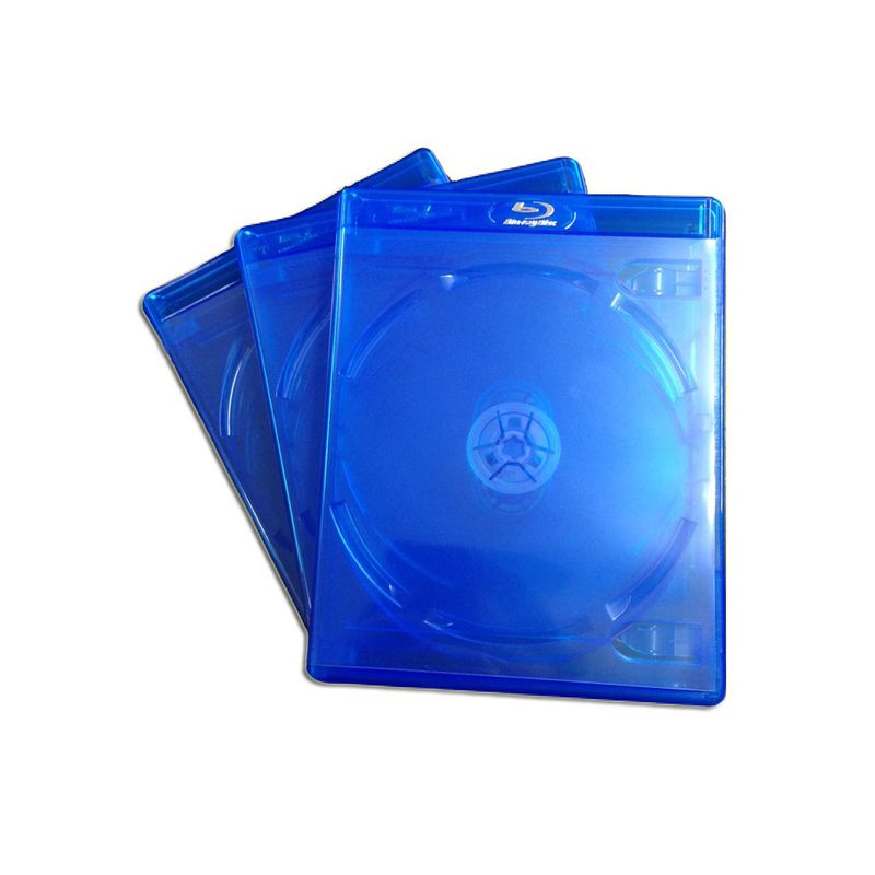 (KG Series) Blu-ray Case, 6 Card Storage, 3 Pack, Clear Blue, 0.9 inch ...