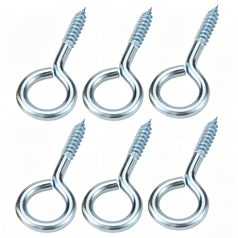 Qrity 20 PCS Eyelet Screws, Eyed Screw Hook 35mm, Self Tapping Screws ...