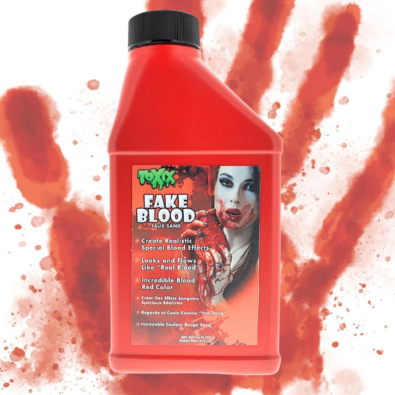 Fake Blood 16 Fl Oz - Realistic, Non-Toxic Vampire Blood for Halloween ...