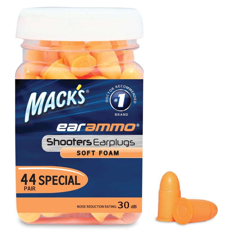 Mack's Ear Ammo Shooting Ear Plugs - Soft Foam, 44 Pair - Shooting Ear ...