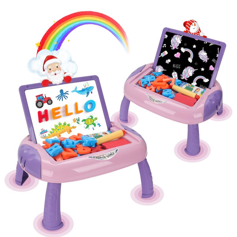 Kids Doodle Scribbler Boards, Toddlers Toys with Magnetic Letters, Double Sided Doodle Board and ...