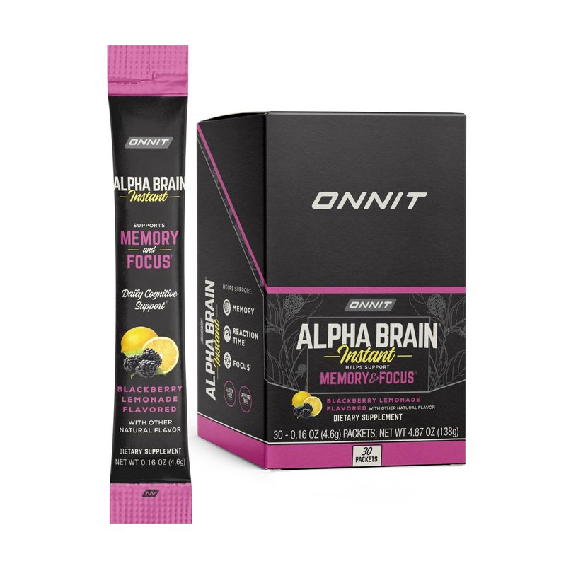 Alpha BRAIN Instant Drink Mix 30 Servings Cognitive Support Memory ...