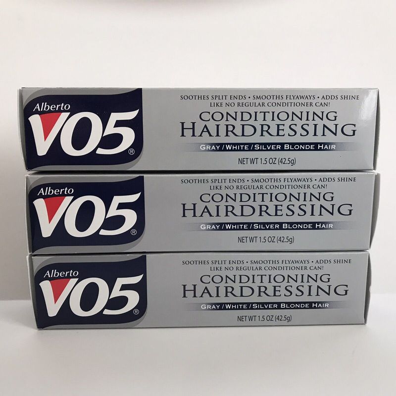 Lot of 3 Alberto V05 Conditioning Hair Dressing Cream Gray White Silver ...