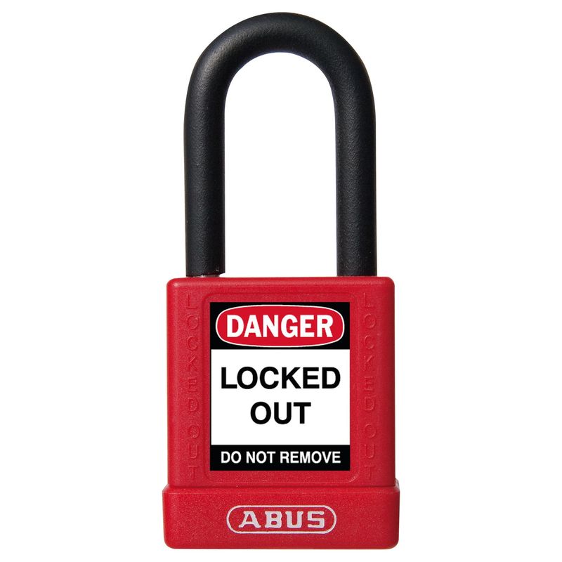 ABUS 74/40 Safety Lockout Tagout Padlock, Red, Sequential Key Codes Per Order - Online ...