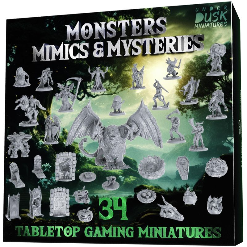 Monsters, Mimics, & Mysteries - 34 Tabletop Gaming Miniatures for RPG ...