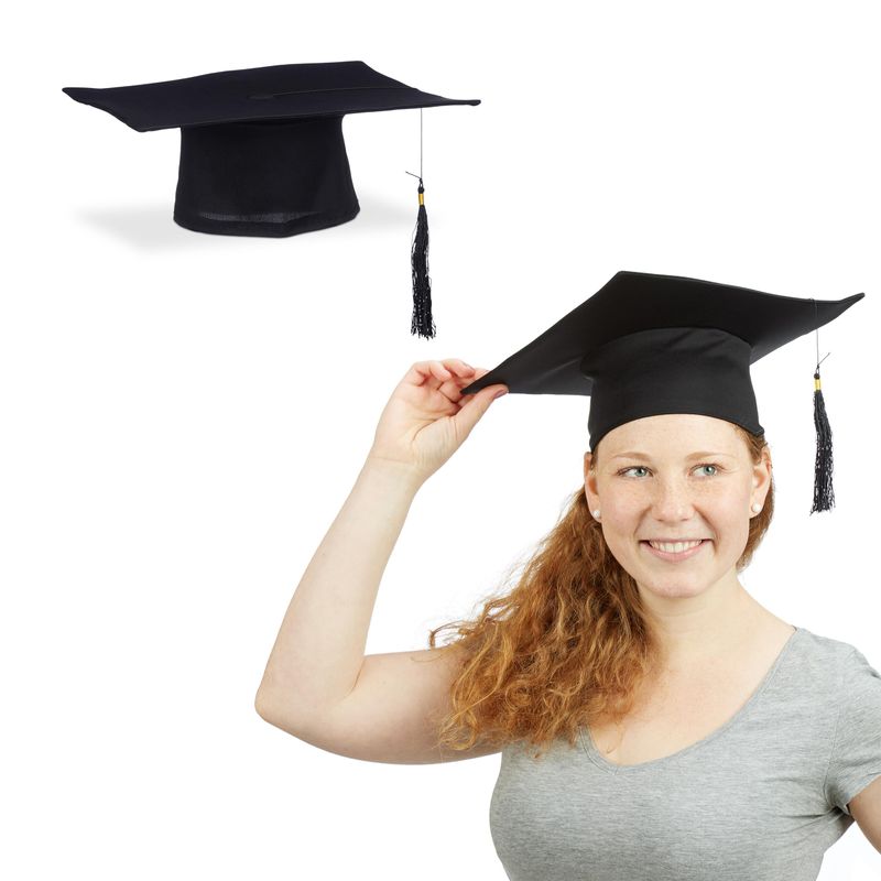 Relaxdays Graduate Hat Set of 2 Graduate Hat with Tassel for Abitur ...