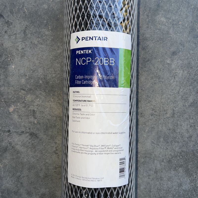 Pentair Pentek NCP-20BB Big Blue Carbon Water Filter, 20-Inch, Whole House 20" - Online ...