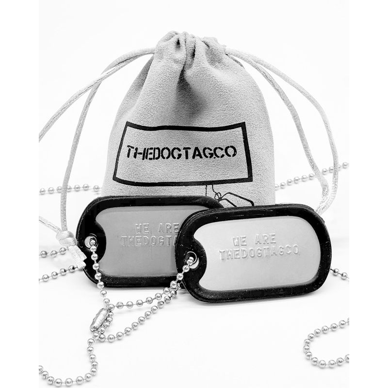 Military Dog Tags - Set of 2 Personalised Stainless Steel Nickel Plated ...