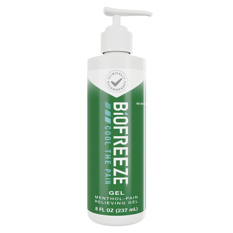 Biofreeze Menthol Pain Relief Gel 8 Fl Oz Fast Acting Cooling Formula ...