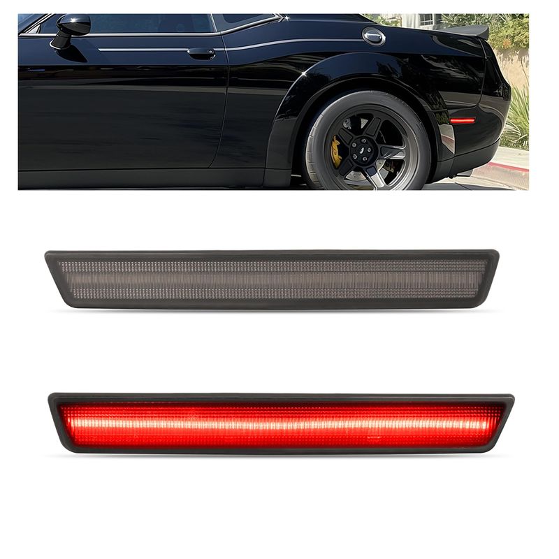 HECASA Rear LED Side Marker Lights Compatible with 2018-2022 Dodge ...