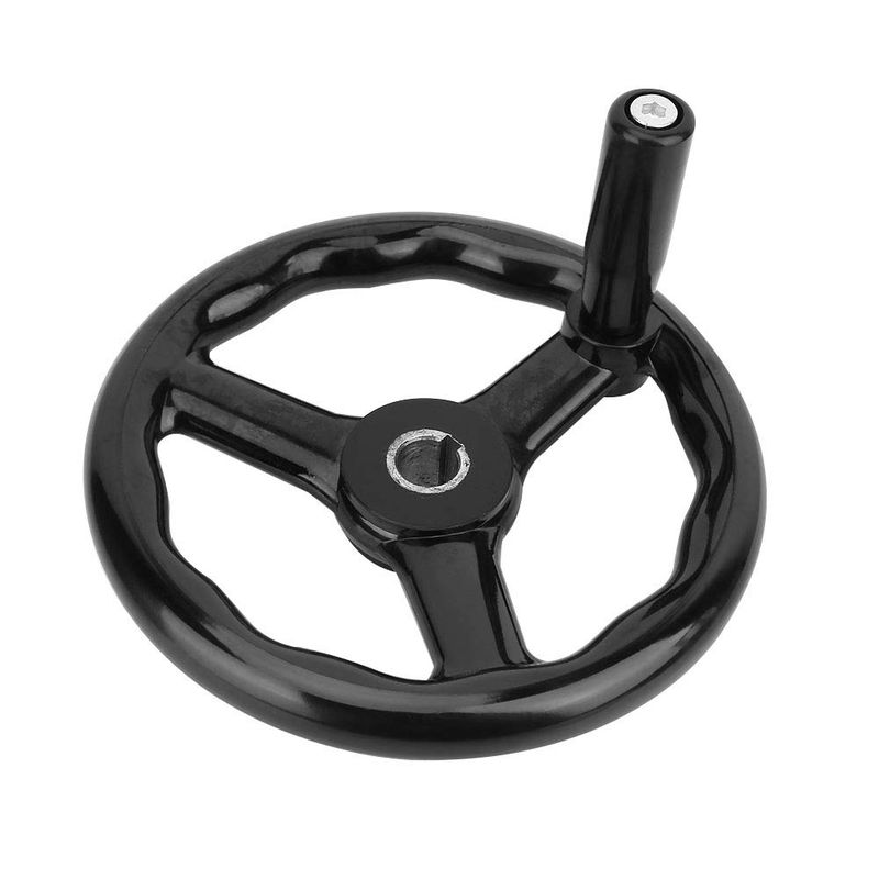 200 x 18 mm Hand Wheel Black Powder Coated 3 Spoke Bakelite Hand Wheel ...