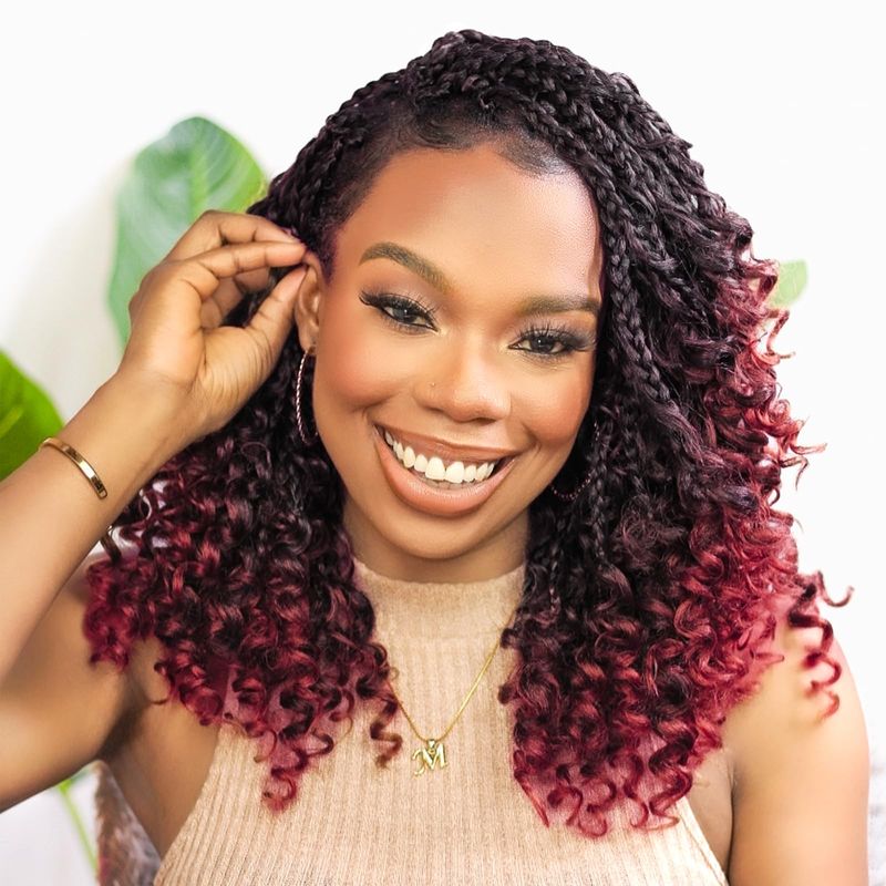 Fulcrum Goddess Box Braids Crochet Hair 10 Inch,9 Packs Boho Box Braid ...