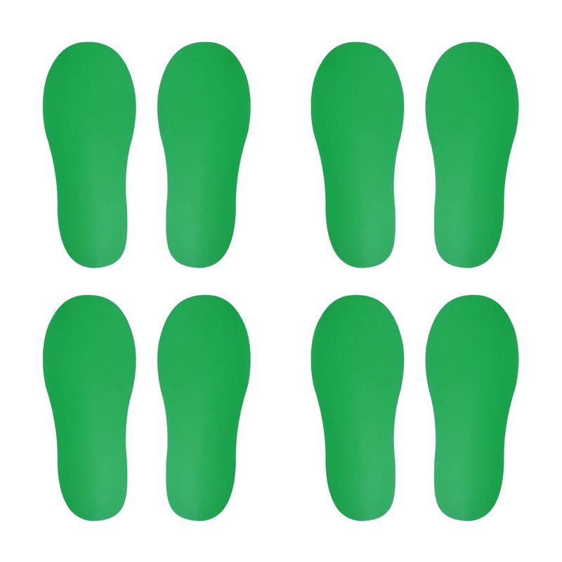 PATIKIL 150x59mm Footprint Floor Stickers 4 Pairs PVC Small Shoes ...