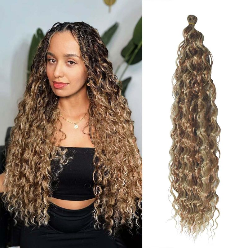 Dsoar Deep Wave Braiding Hair Ombre Deep Twist Wavy Synthetic Hair ...