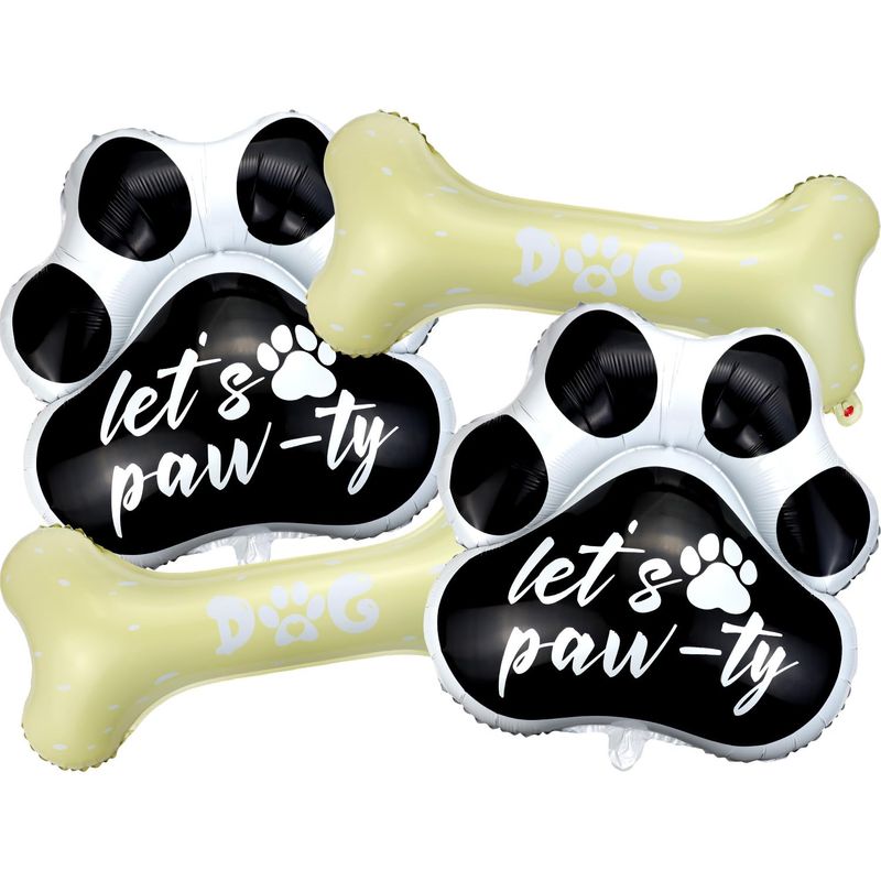 Dog Birthday Balloons, Dog Birthday Decorations Set Include Paw Print ...