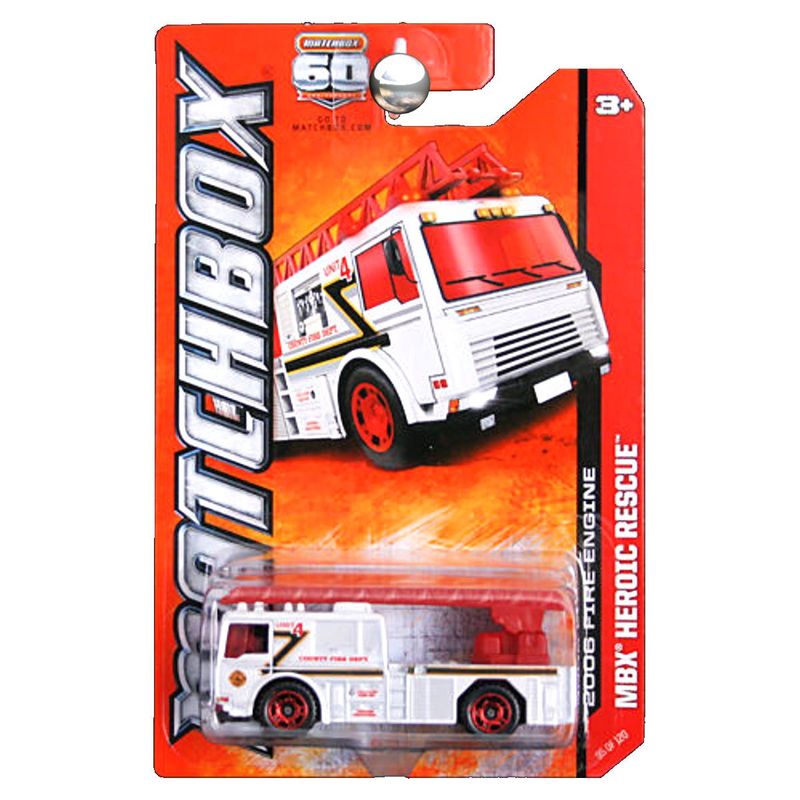 Matchbox 2013 MBX Heroic Rescue 2006 Fire Engine White with Red Ladder ...