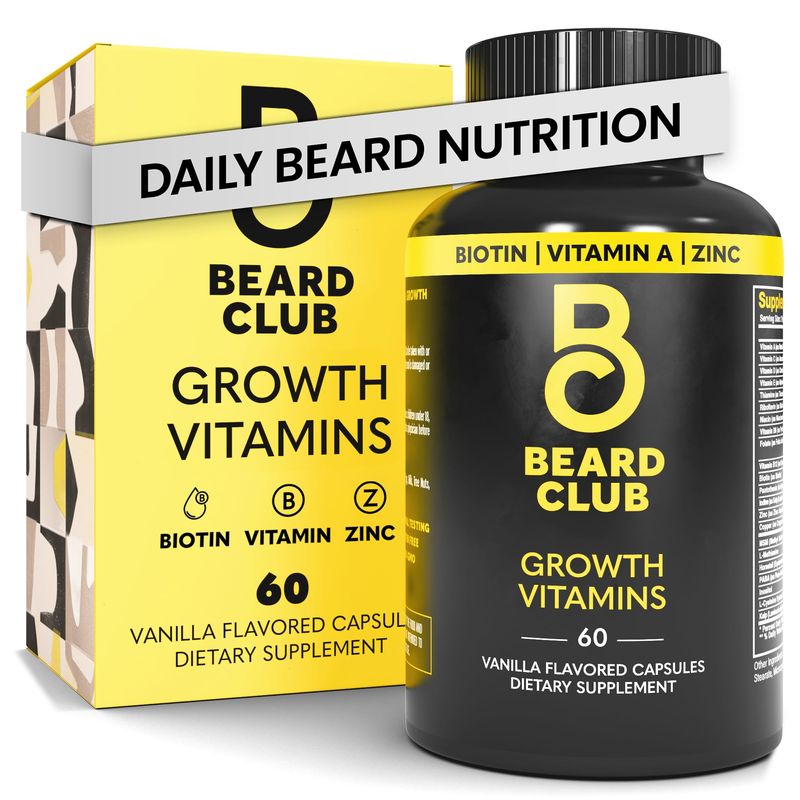 The Beard Club - Biotin Beard Growth Vitamins - Support A Thicker ...