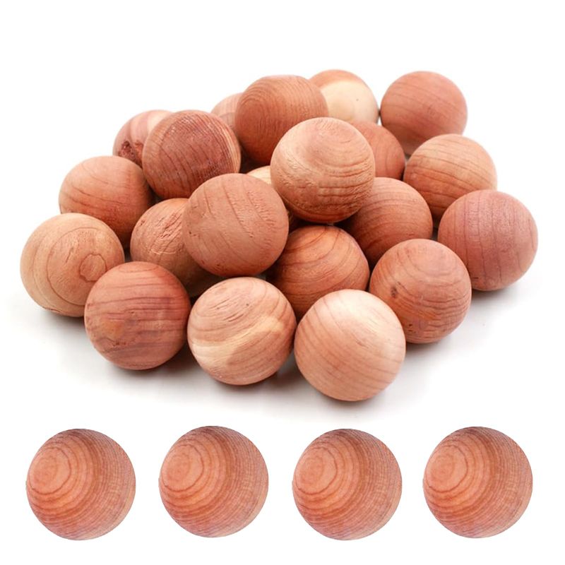 20 Pcs Cedar Balls, Mothballs, Moth Balls for Wardrobe, Natural ...