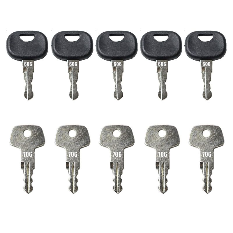 Newyuan 10 Pcs 706 Fuel Cap Key and 606 Ignition Key Compatible with ...