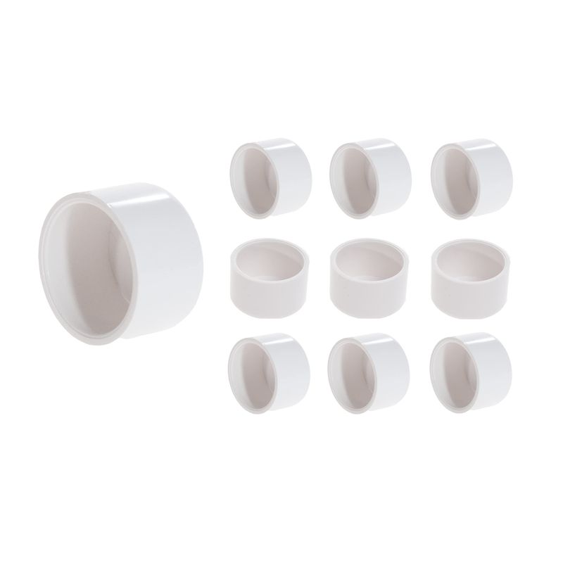 Sedmoon PVC Pipe End Cap Fitting 10 Pcs Furniture Grade PVC Pipe Plug ...