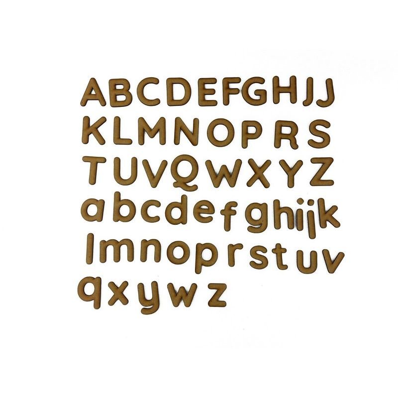 Wooden MDF Alphabet Letters Upper Case Lower Case ABC 3, 6, 10cm (Upper ...