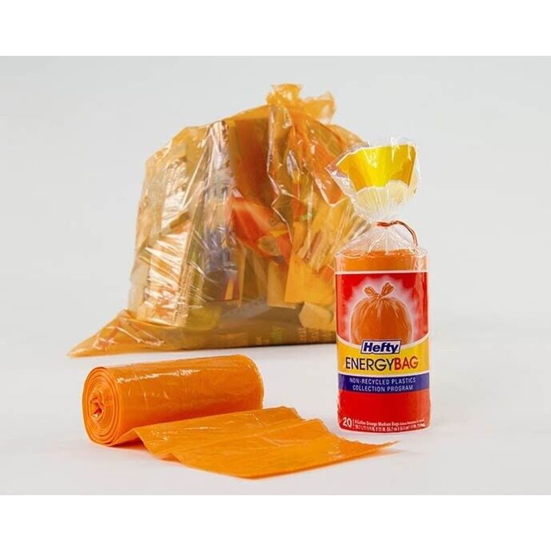 Hefty Orange Energy Bag 26 Pack 13 Gallon Non-Recycled Plastic Flap Tie ...