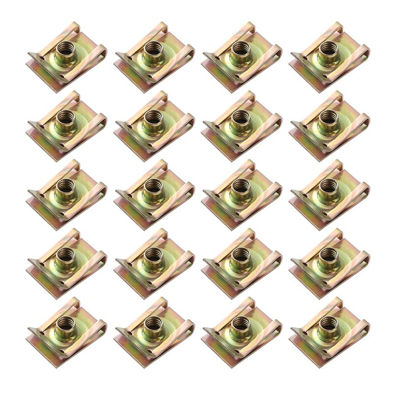 JNNJ 20 Pieces Car U Type Nut Clip Assortment, Automotive Metal Spring ...