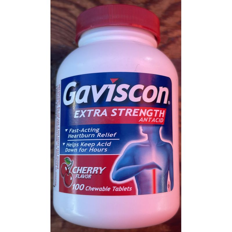 Extra Strength Cherry Chewable Tablet fFast-Acting Heartburn Relief 100 ...