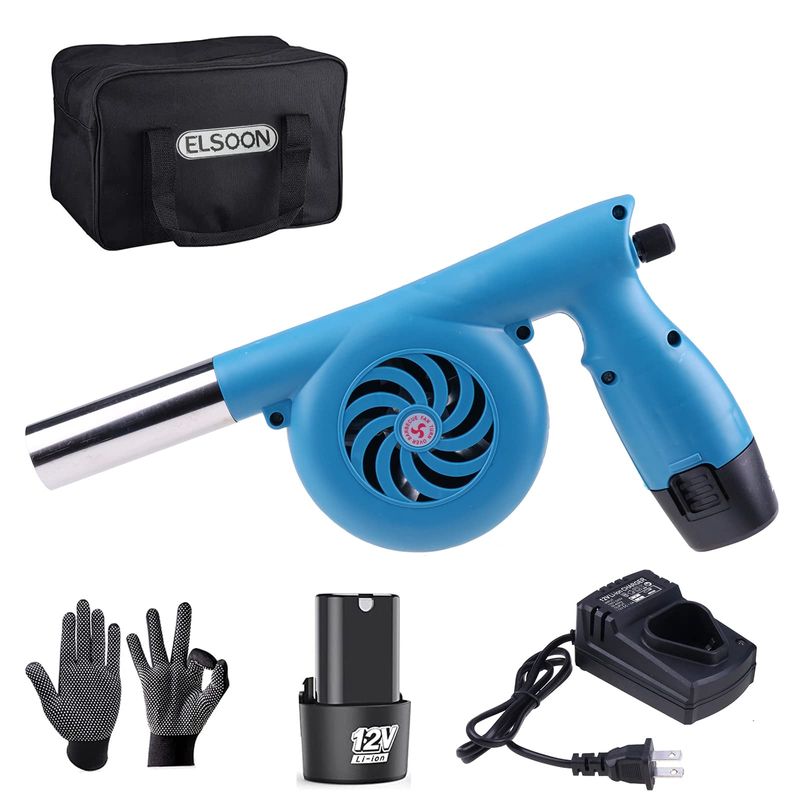 ELSOON Electric Bellows Portable Fireplace Tools 12V 5000 RPM Fan ...