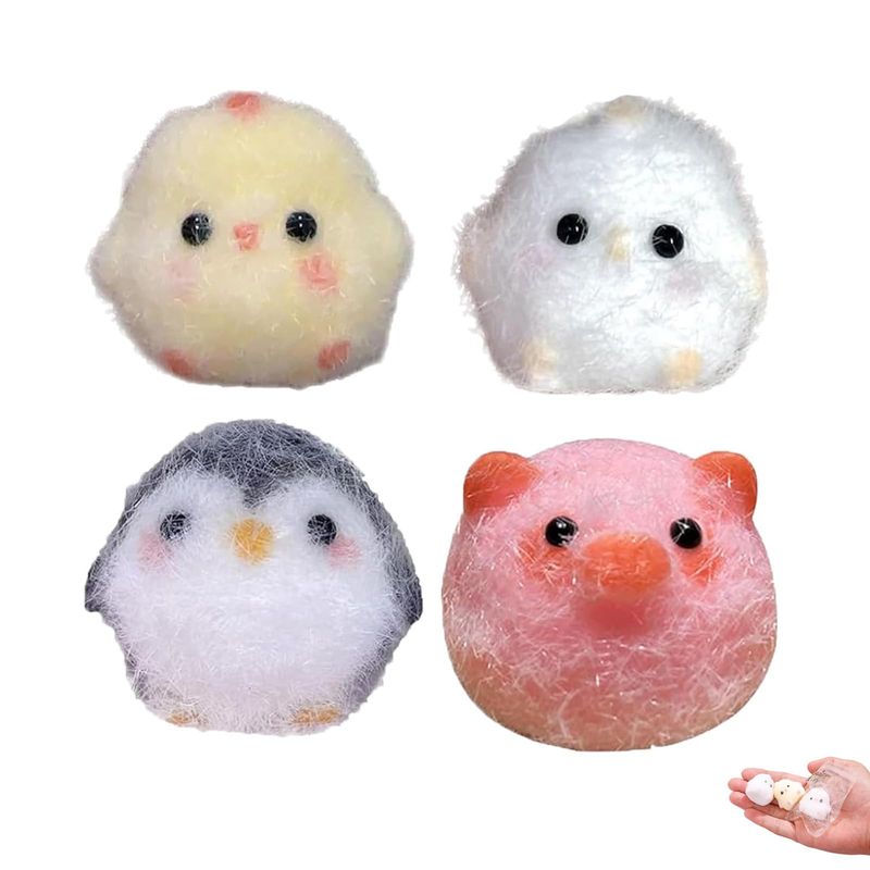 4 Pcs Taba Squishy, Mini Chick Squishy, Squishy Animals, Cute Soft ...