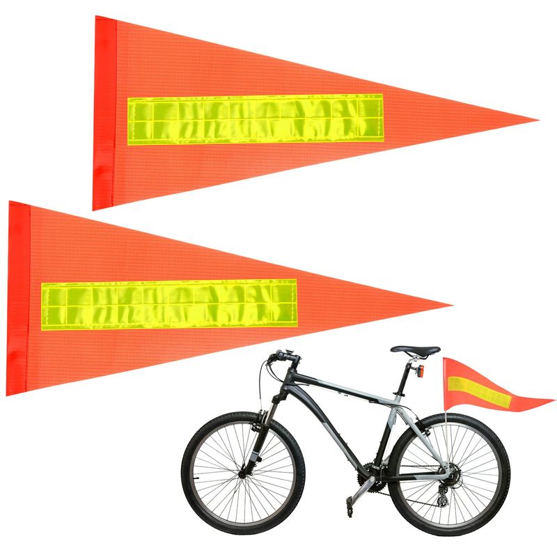 Breling 2 Pieces Replacement Safety Flag Pennant High Visibility Bike ...