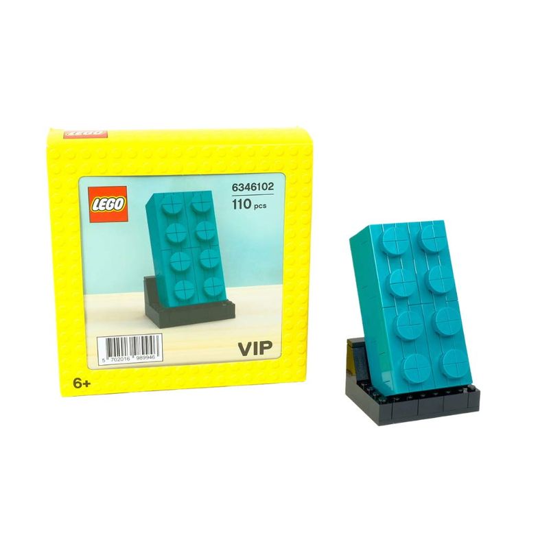 Lego VIP: 2×4 Teal Buildable Brick - 110 Piece Building Set - Lego ...