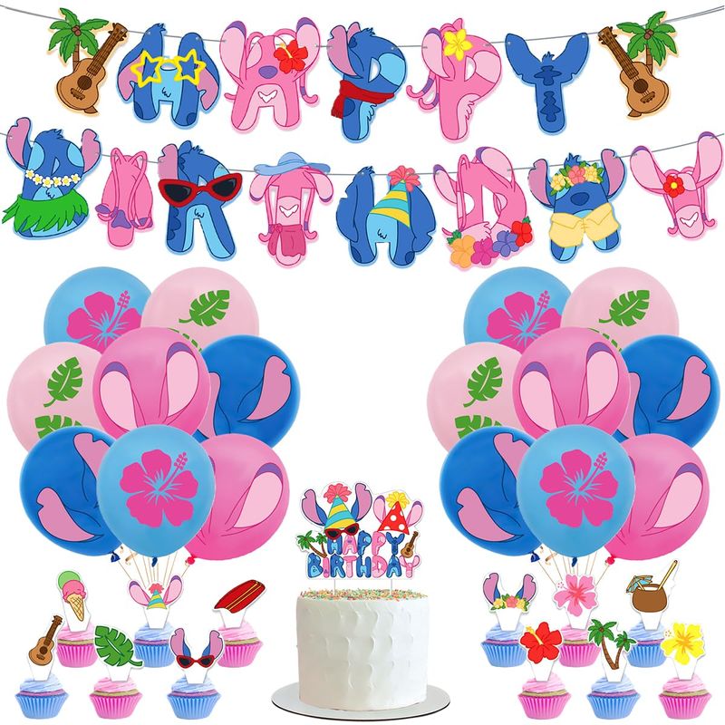 Stitch Party Decorations, Stitch Birthday Supplies including Stitch Birthday banners, balloons ...