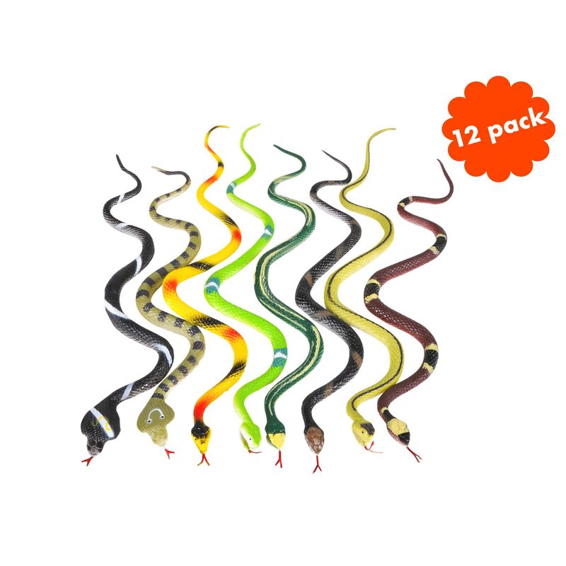 HOWBOUTDIS 14 inch Assorted Rainforest Snakes – 12 Pieces Per Order ...