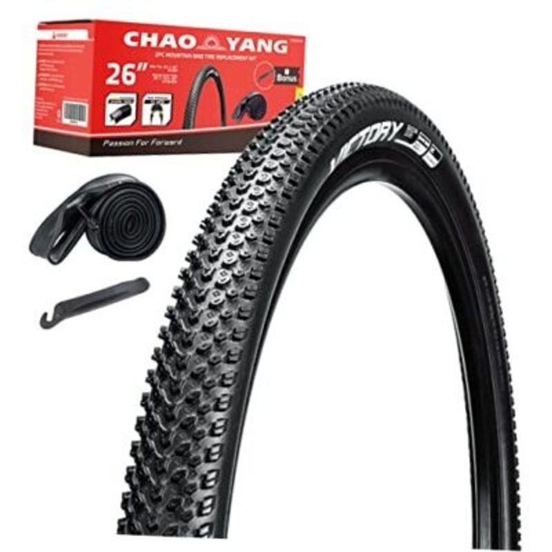 Chao YANG Mountain Bike Tire Replacement Kit, 26’’×1.95, Dual Compound ...