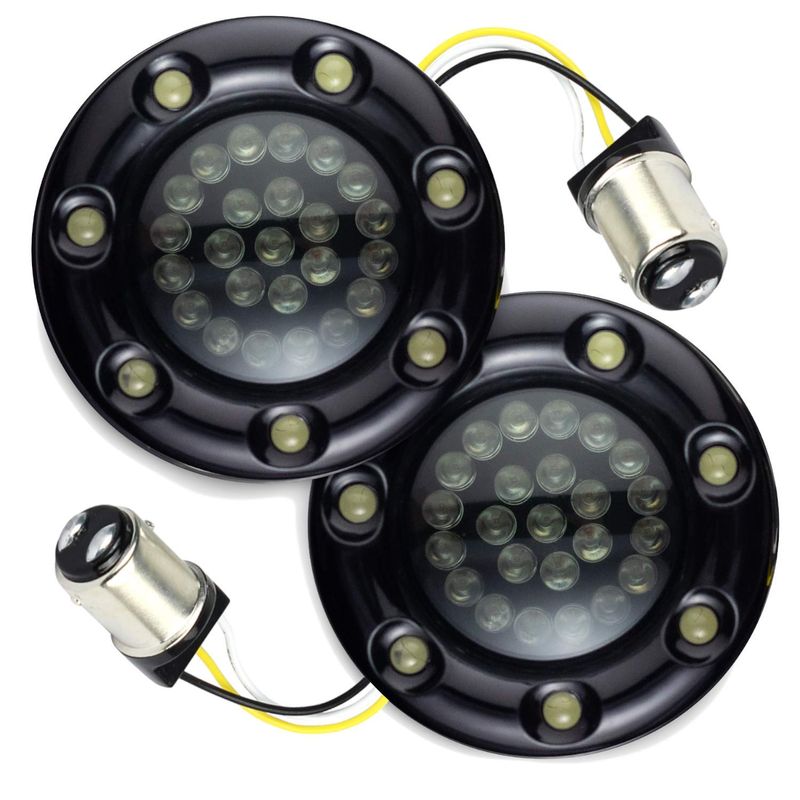 Eagle Lights 2? Bullet Front LED Turn Signals w/Running LED Light Ring ...