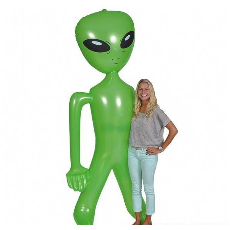 GIANT 96"-100" INCH ALIEN INFLATE INFLATABLE 8 FEET BLOW UP PROP GAG ...