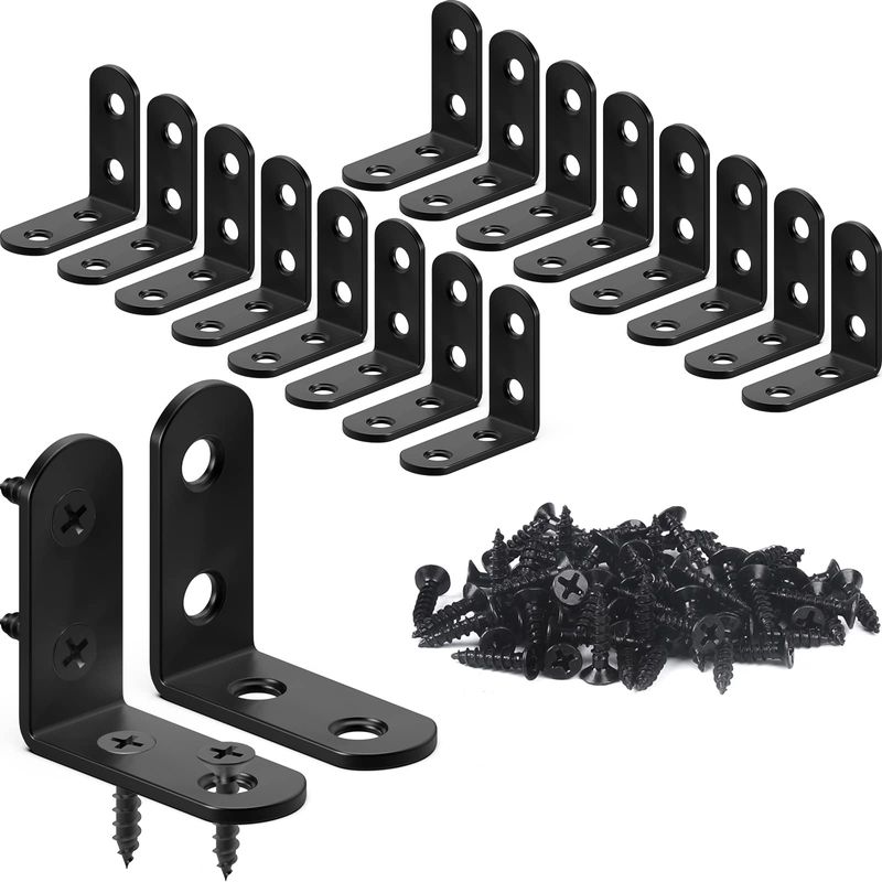 18PCS L Bracket Corner Bracket, FATLODA Stainless Steel L Brackets for ...