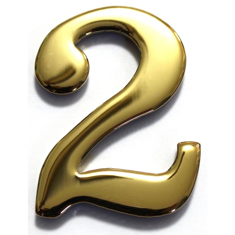 Number 2-2" Brass Numbers Better Box Mailboxes Brass Mail Box Numbers ...