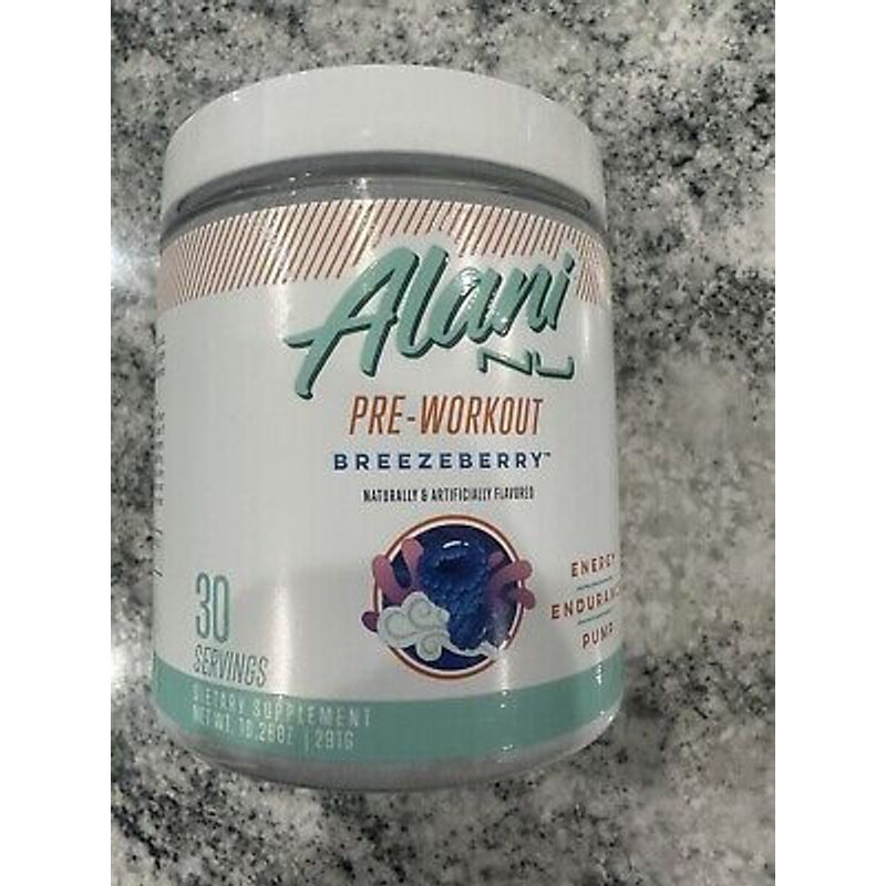 ALANI NU PRE-WORKOUT 30 Servings Energy Endurance Pump-flavor breeze ...